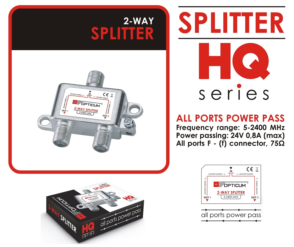 SPLITTER SAT 1/2 Opticum