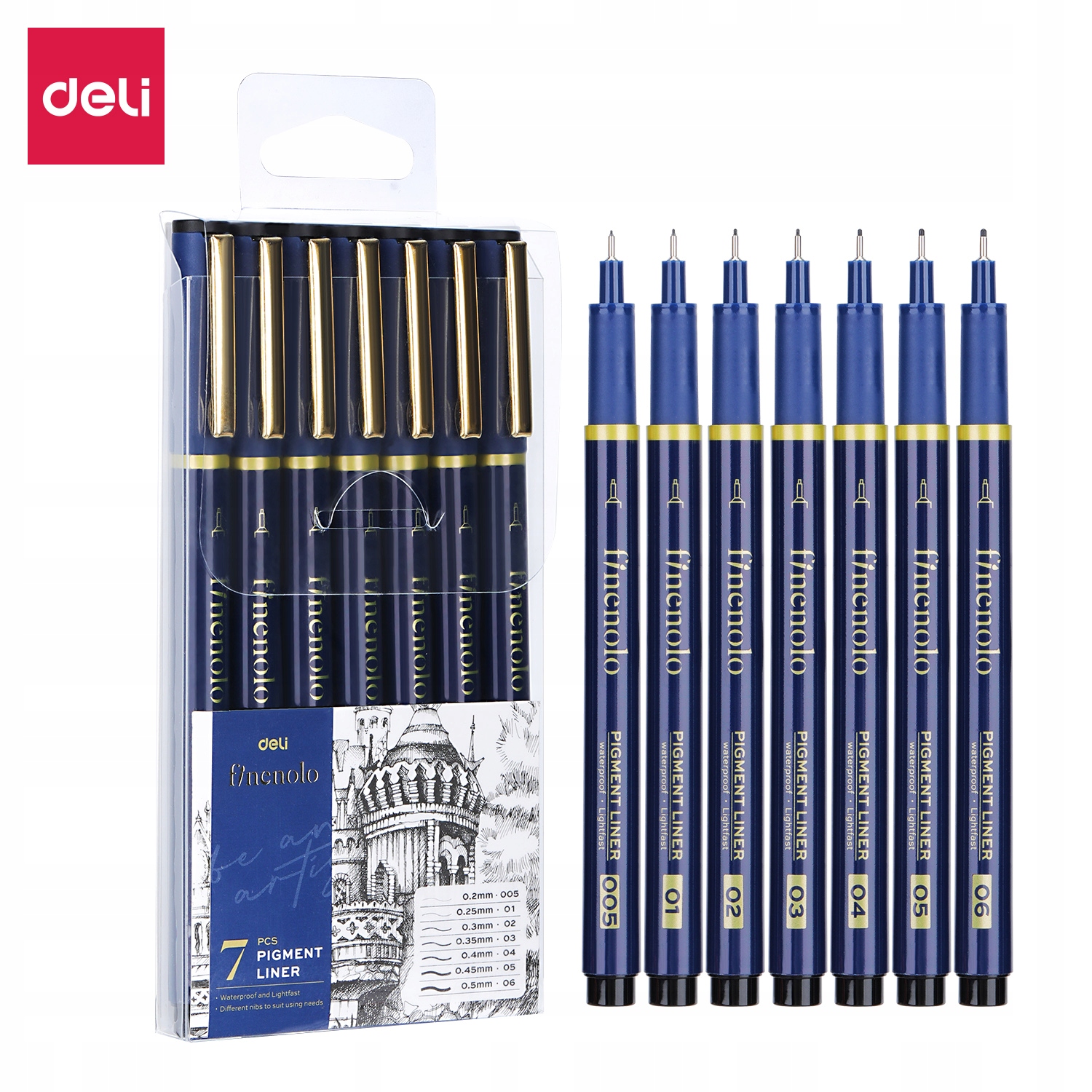 DELI DISEGNO FINELINER 7 PEZZI 5536