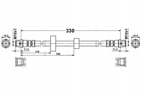 Mangueras de freno de goma flexibles Volkswagen Transporter T4