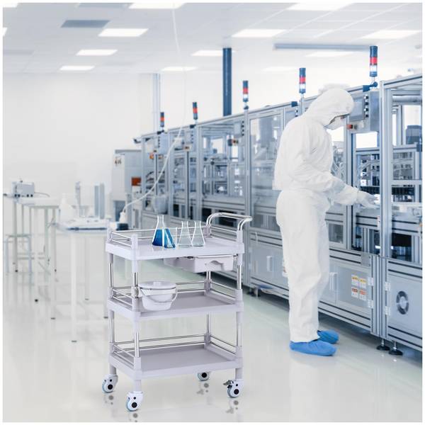 Laboratory trolley Storage Laboratory trolley 3 shelves 1 compartment 30 kg