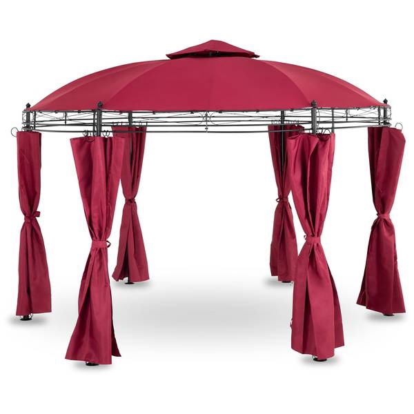 Round Metal Gazebo Round Pavilion Pergola Garden Shade Structure 3.5m ...