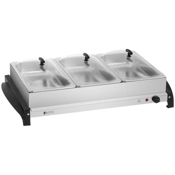 Warming Tray Hot Plate 3 X 2 L 400W Food Warmer Container Electrical Gastro
