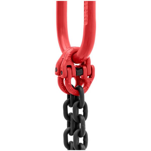 Lifting Chain 2 leg chain sling crane chain 1600 kg 2 x 1 m black / red