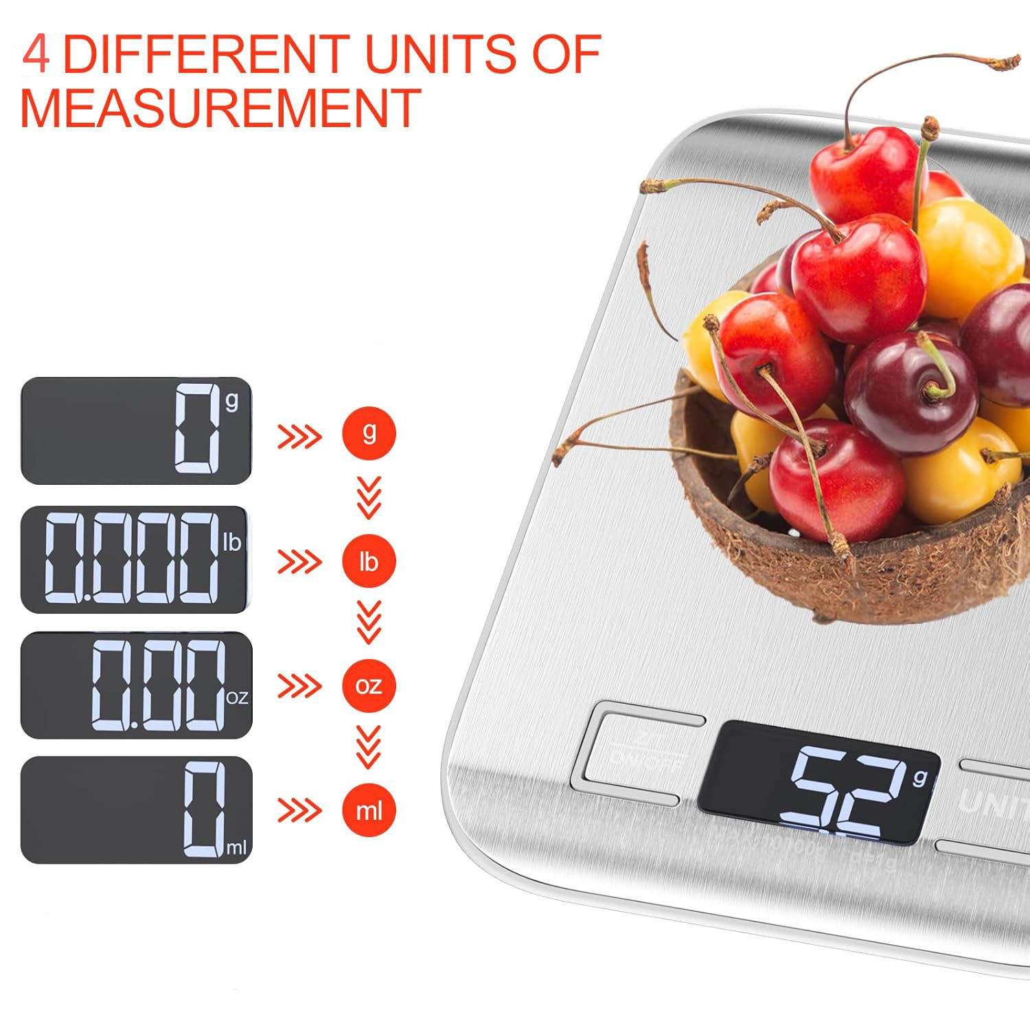 UlisemBalance de cuisine électronique 5 kg/1 g Balance numérique en ...