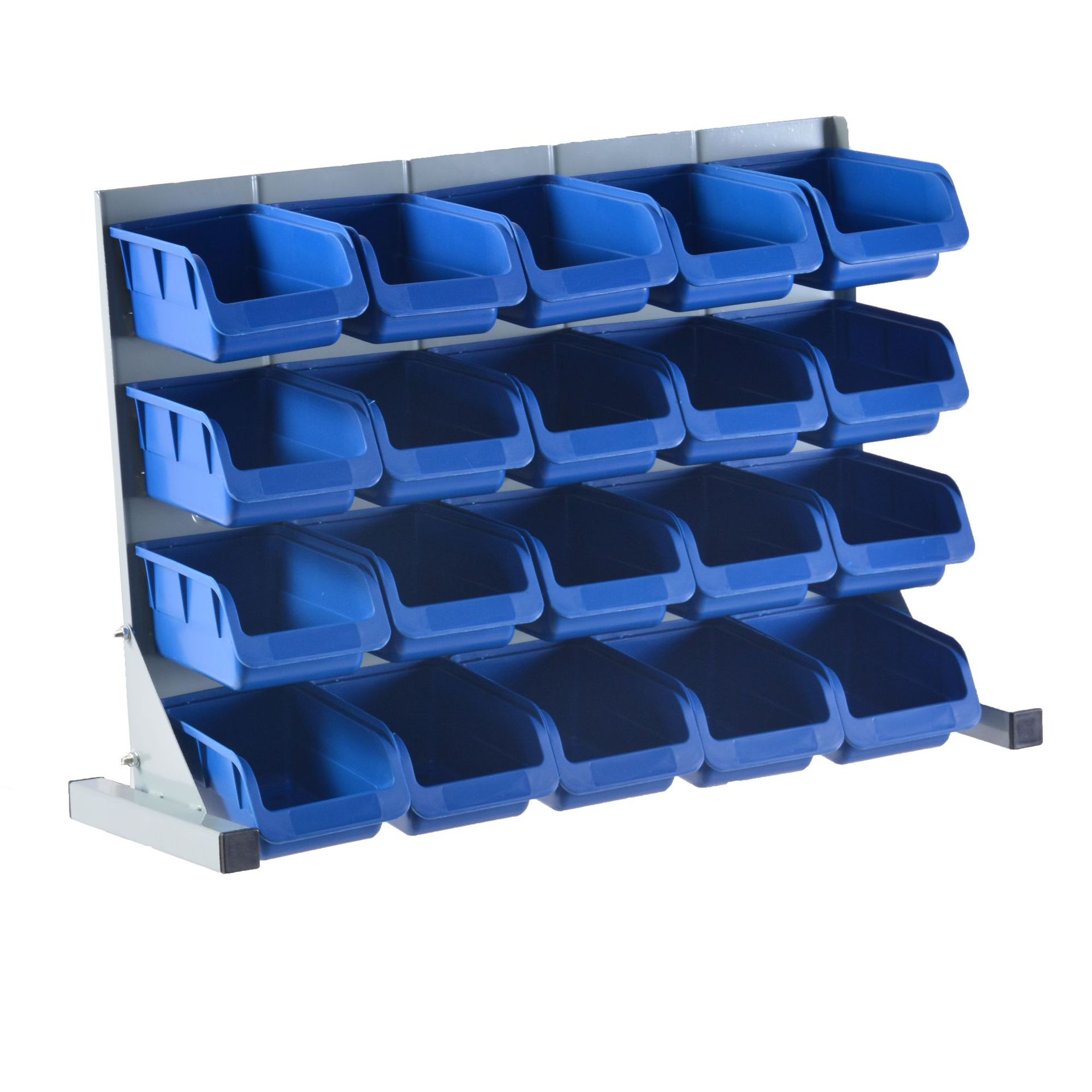 Stackable plastic storage bins for industrial warehouses and garages ...