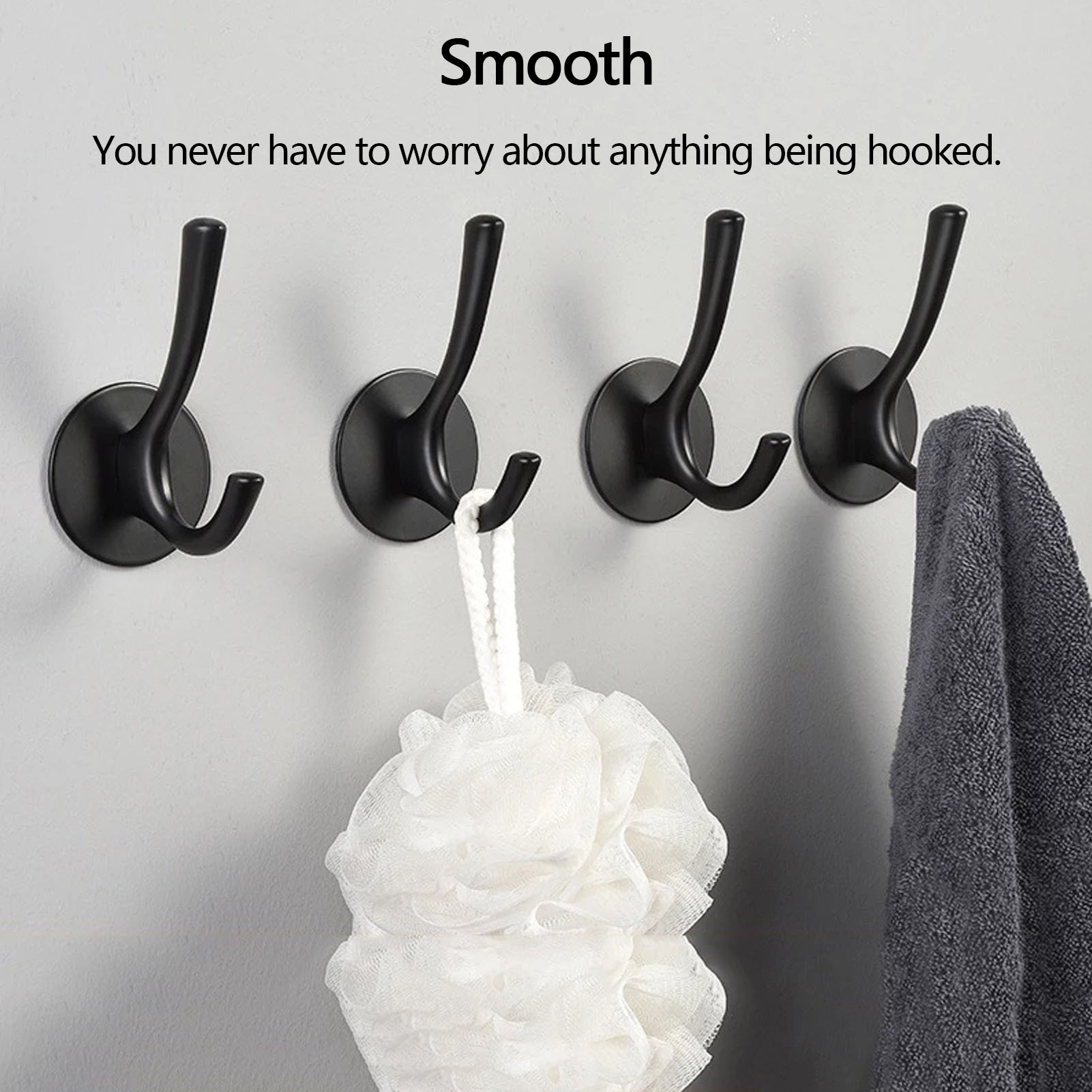 Crochet mural double pour peignoir, sac à dos, manteau, serviette de bain