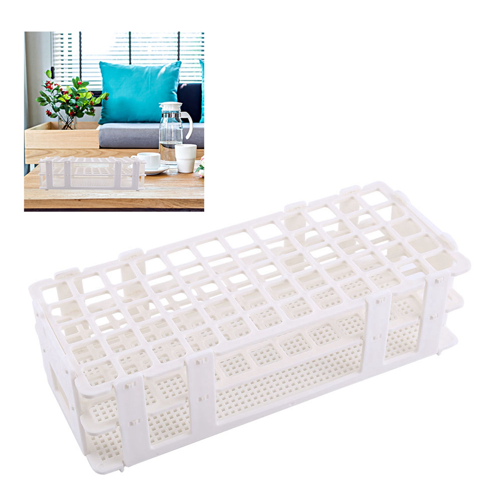 Vtizikl Support de tubes à essai en plastique, 60 trous, support de ...