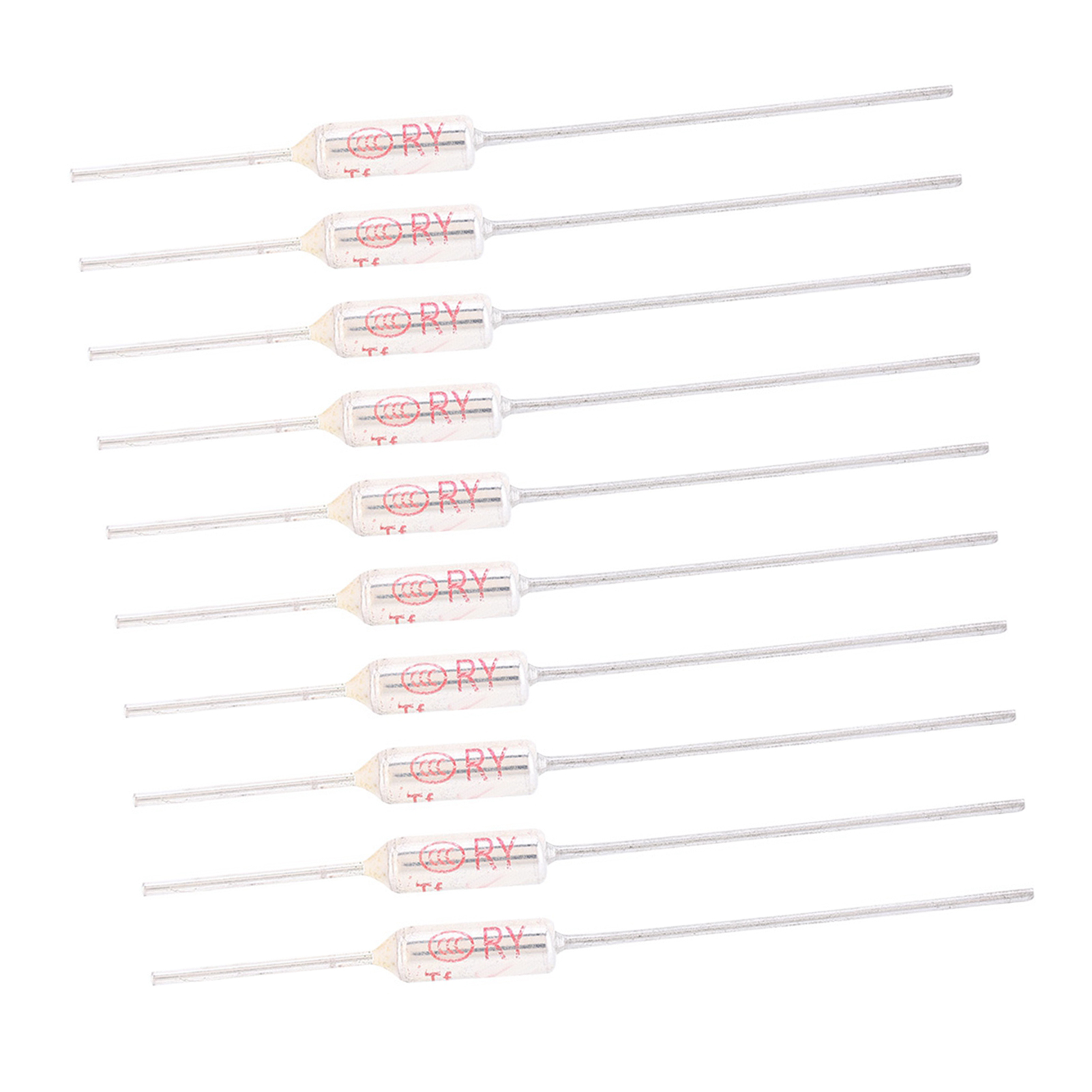 10Pcs 250V 10A 72℃ Thermal Fuse, Metal Shell Thermal Fuse Cutoff, TF ...