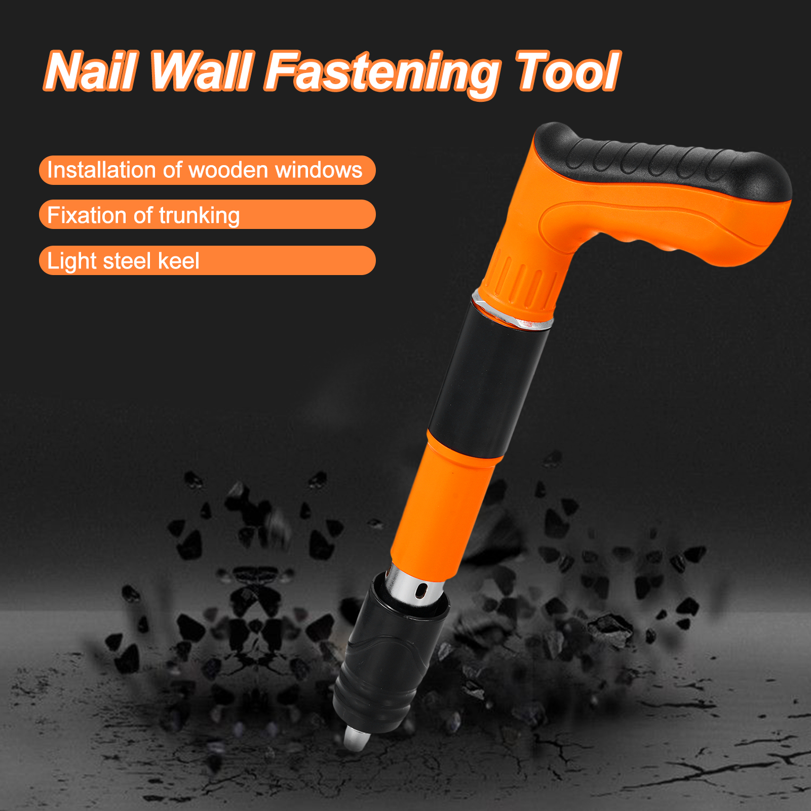 Manual Nail Gun Tool, Hand Nailer for Concrete and Cement, Wall ...