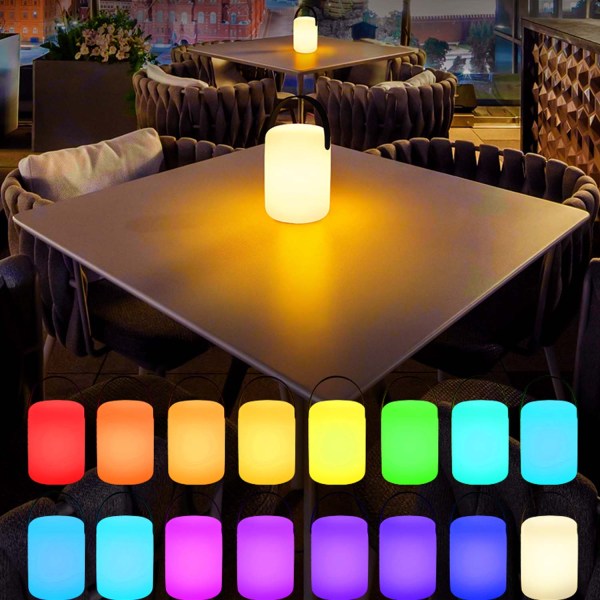 Lampe de Table LED Veilleuse Portable Nomade Lampe de Chevet 16 ...