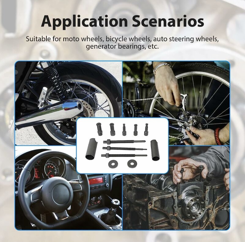 Universal Motorcycle Inner Bearing Puller Kit, 5Pcs Bearing Puller Set ...