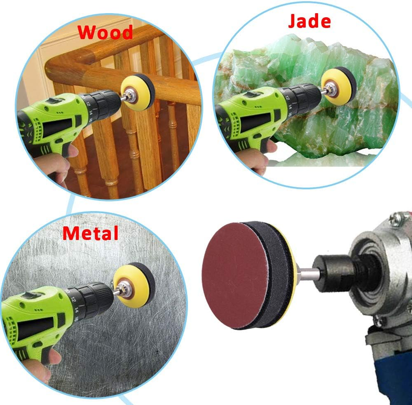 100 Disques abrasifs 50mm Disque de poncage polissage + 1 Plateau à ...