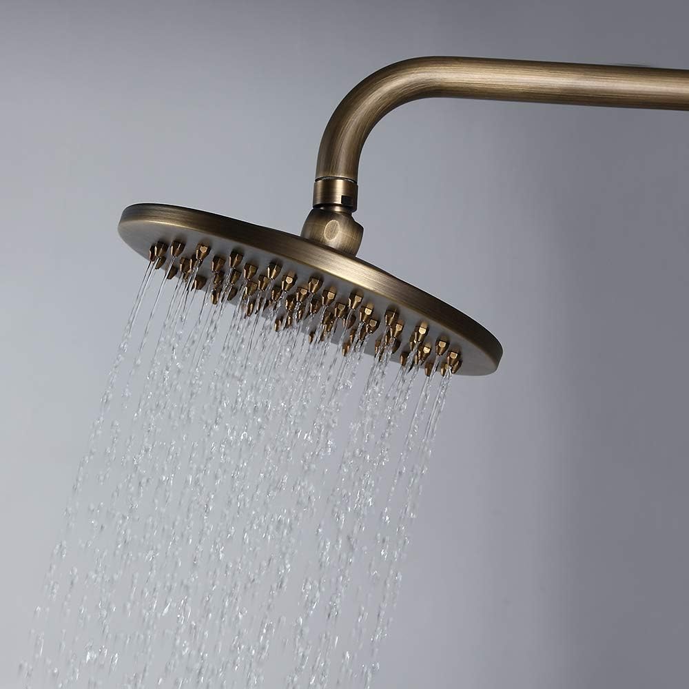 JinYuZe Brass Shower Head, Rainfall Waterfall Shower Head, 20cm Wall ...