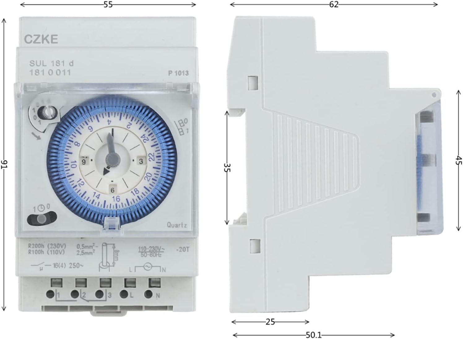 SUL181d Relè temporizzato 220V 24 ore Interruttore di controllo ...