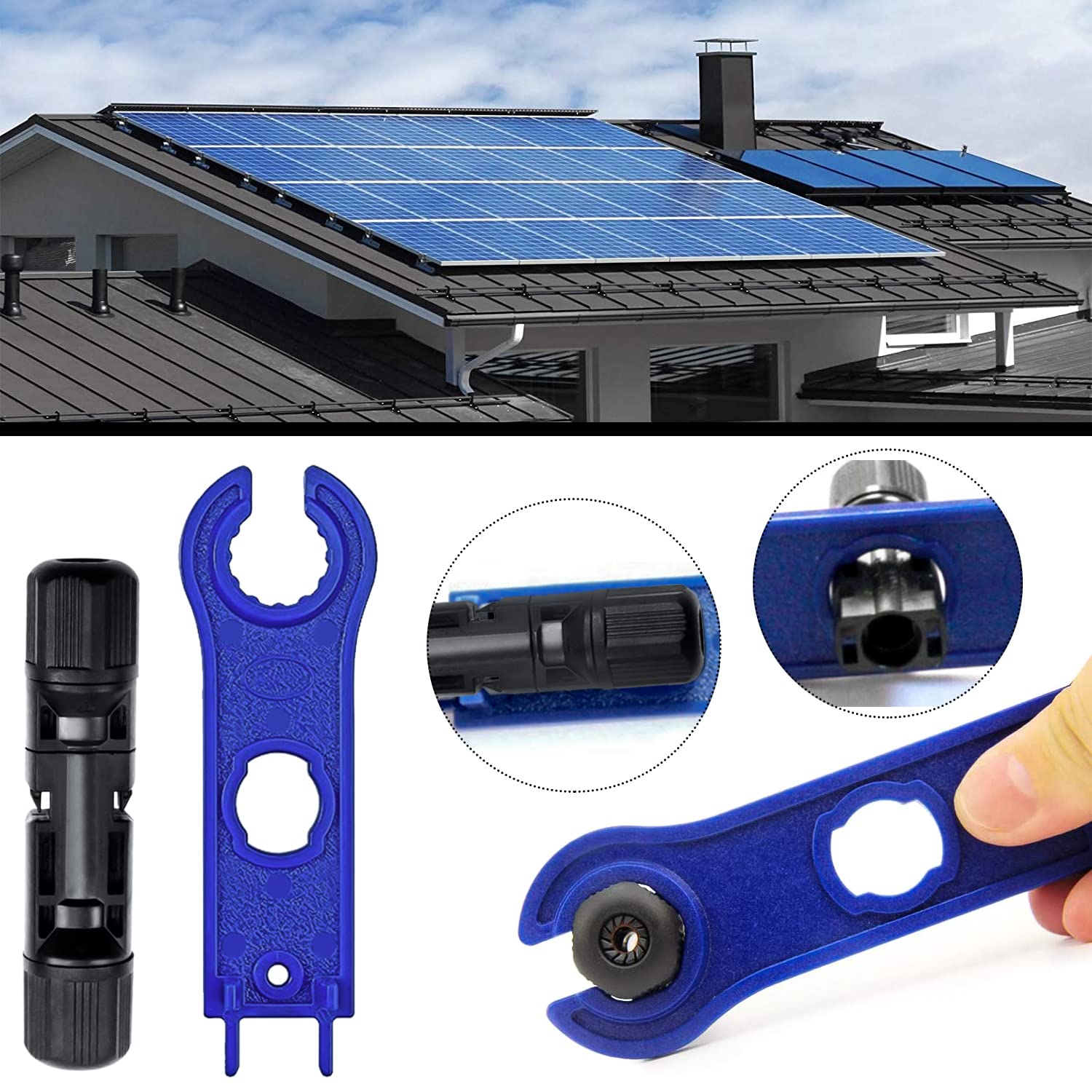 20 pairs of photovoltaic connectors, solar photovoltaic cables, male ...