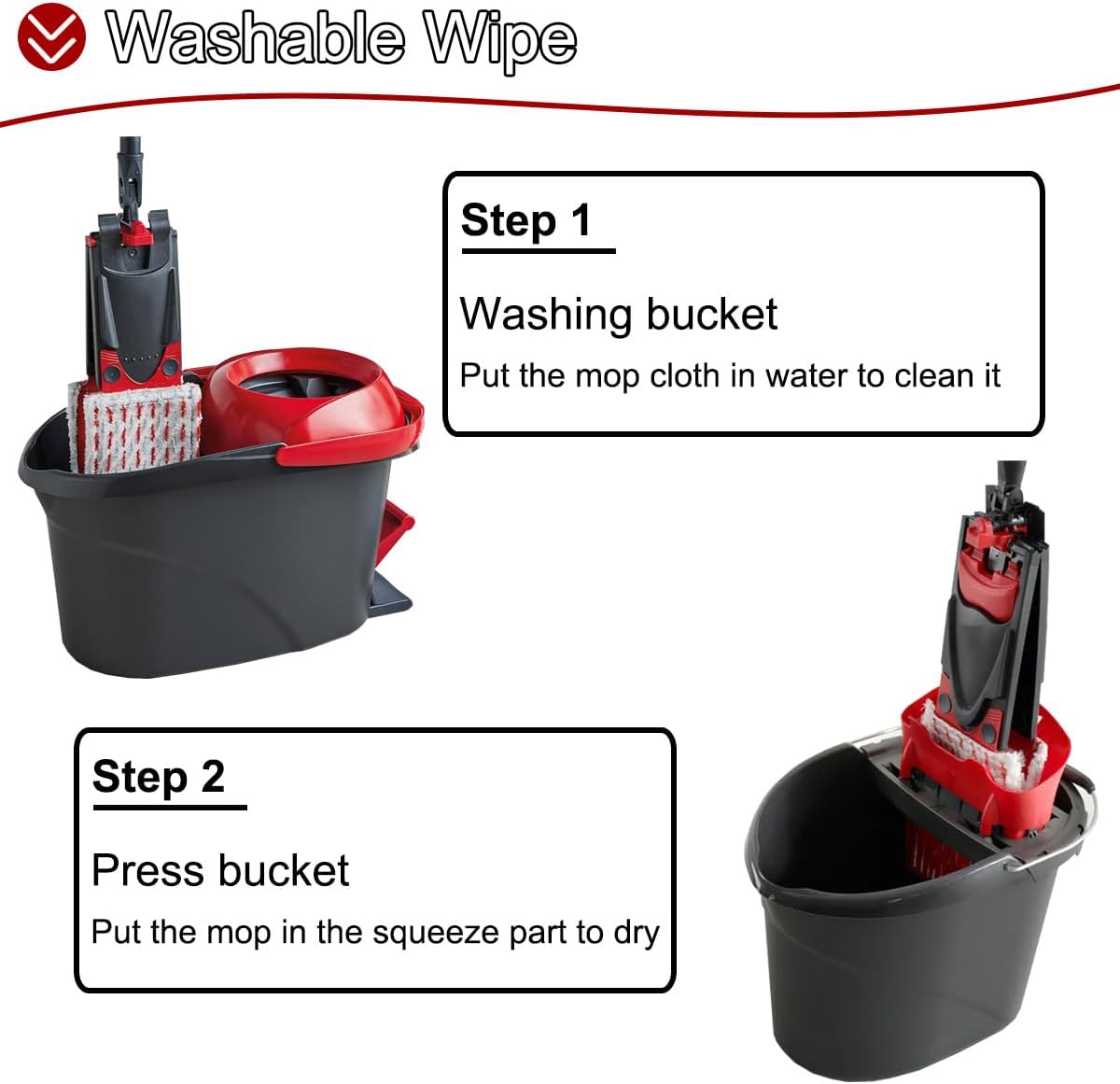 2 PCS pour Vileda UltraMax Balai Serpillière Recharge Kit，Recharge ...