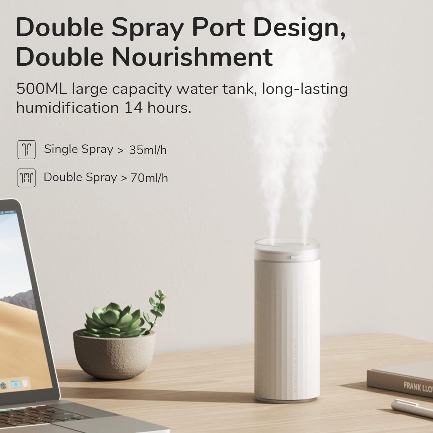 Humidificateur, mini humidificateur portable 4000 mAh, humidificateur d ...