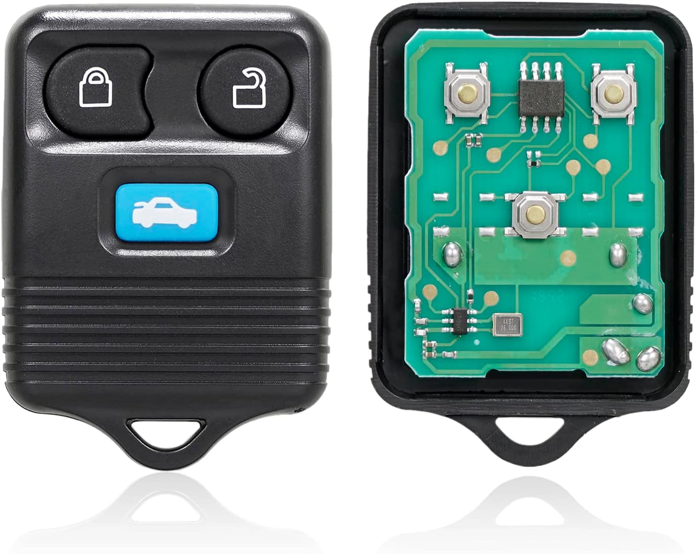 Set of 2 3-button 433 MHz car key remotes compatible with Ford Transit ...