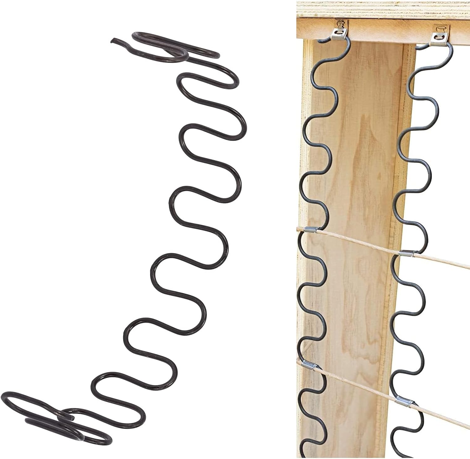 Lot de 2 ressorts de rechange pour canapé de 55cm avec 8 clips en forme ...