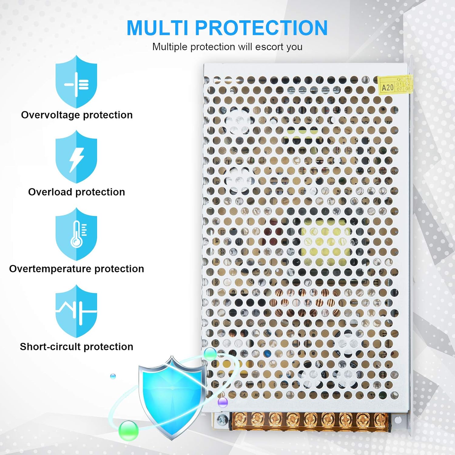 YMYNY Alimentation à Découpage 12V 20A Transformateur LED 240W ...