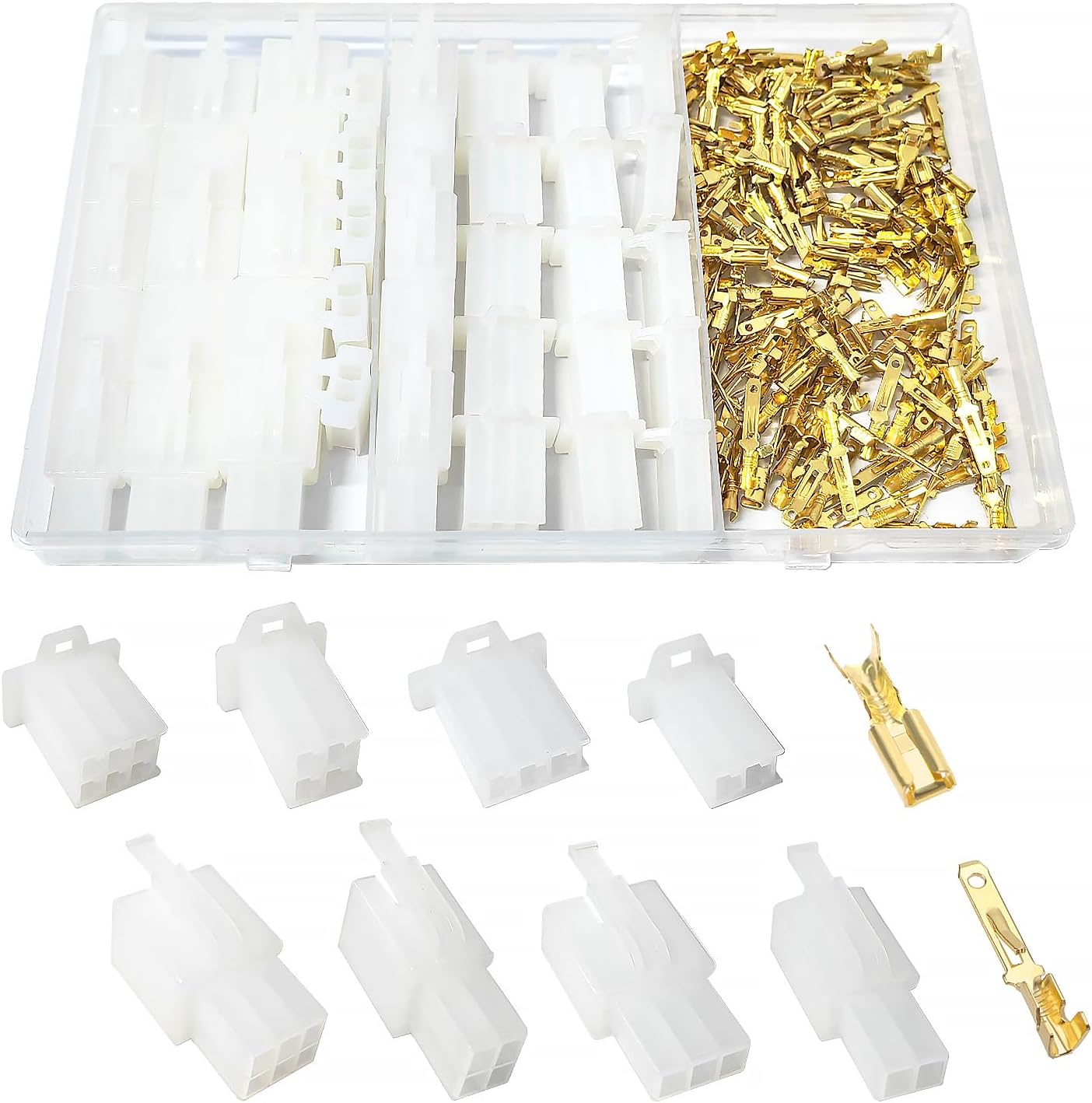 190-teiliges 2,8-mm-Kfz-Steckverbinder-Set, 2-, 3-, 4- und 6-polige ...