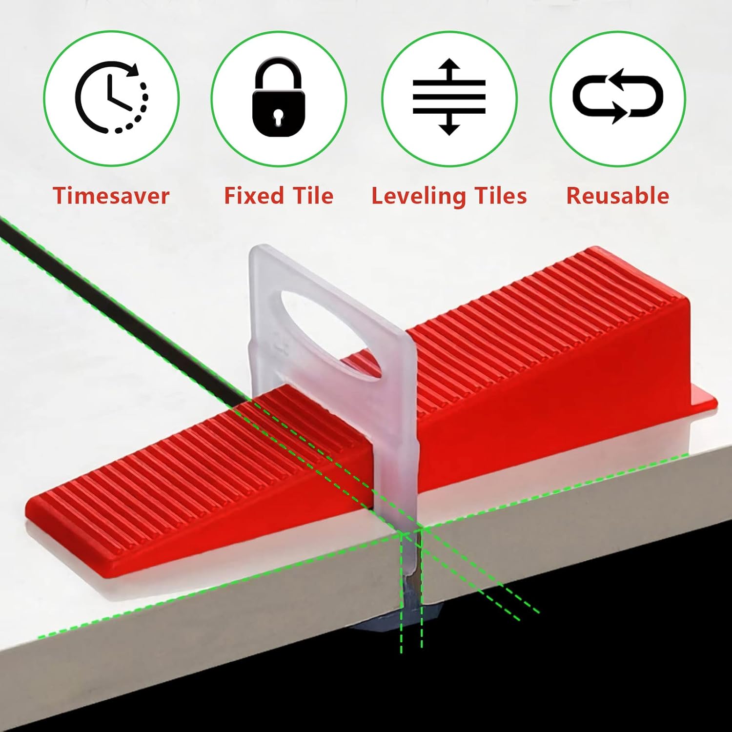 Tile leveling system for 3mm joint width tiles, 400 pull tabs, 100 ...