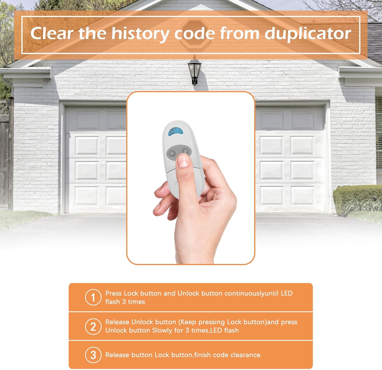 3 Stück Garagentor Handsender,Universal Gate Garagentor Fernbedienung ...