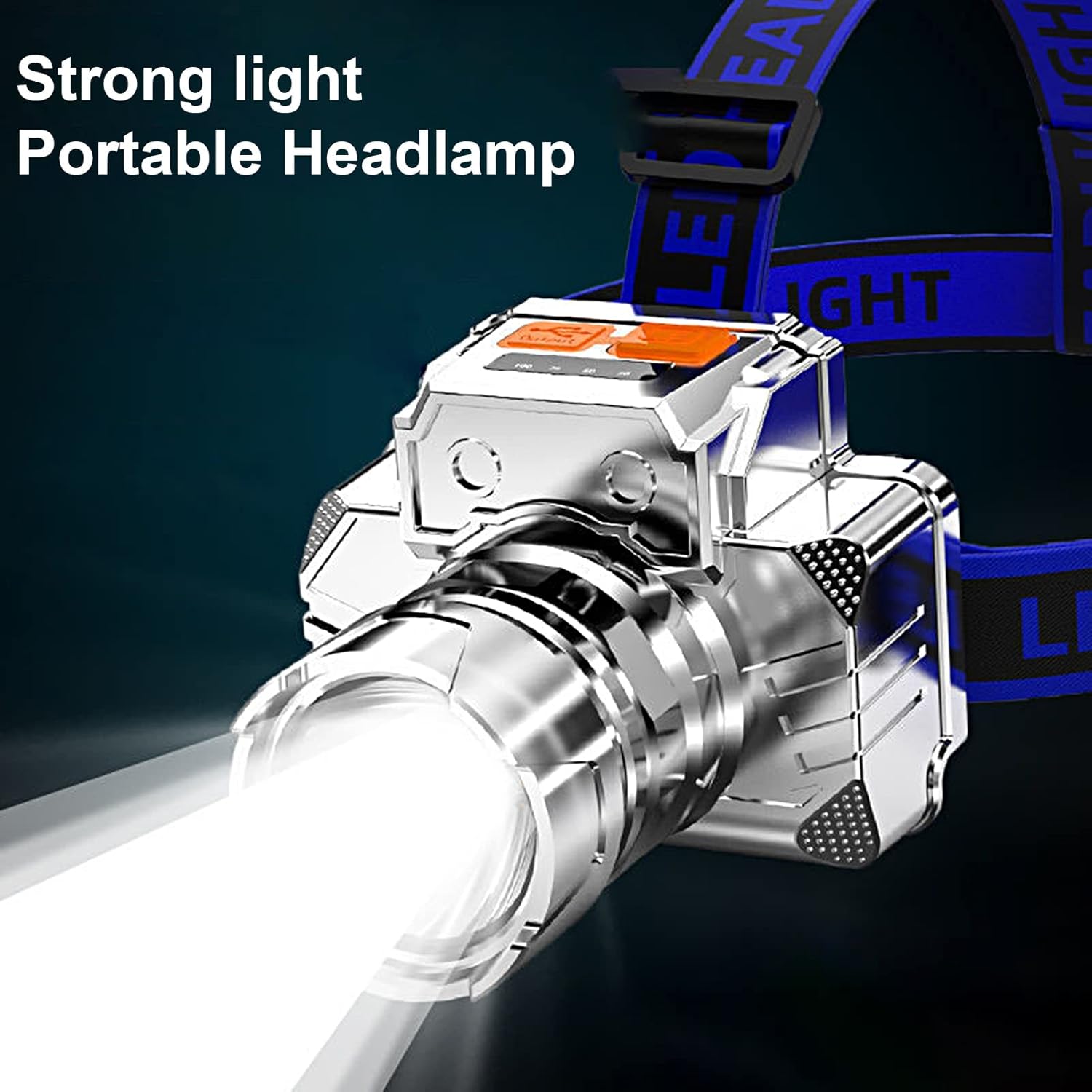 LED Headlamp USB Head-mounted Work Light Strong Light MUMU