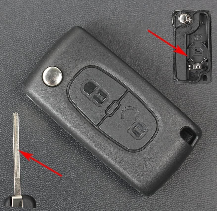 ZVD 2 Button Remote Control Shell Compatible with Peugeot and Citroen ...