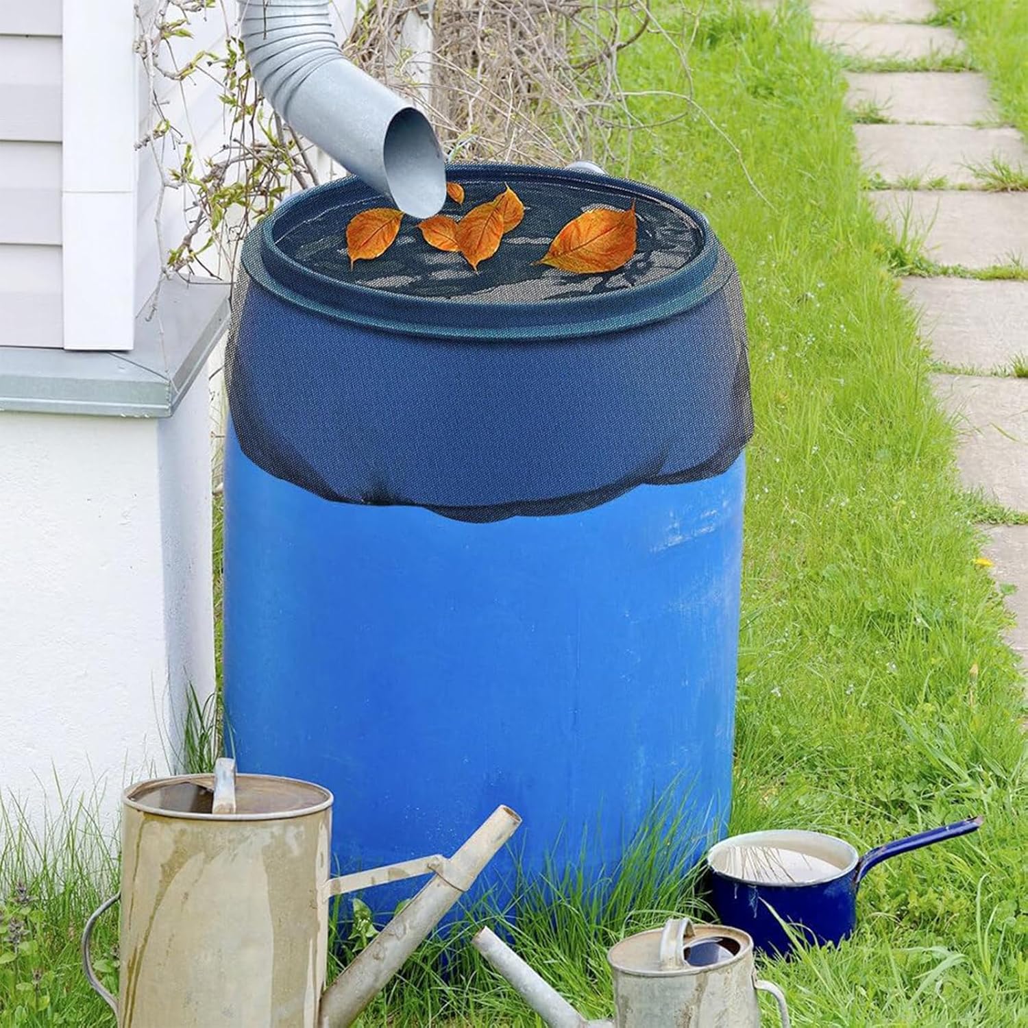 Pcs Rain Barrels Net: Protective Net with Drawstring Water Tank ...
