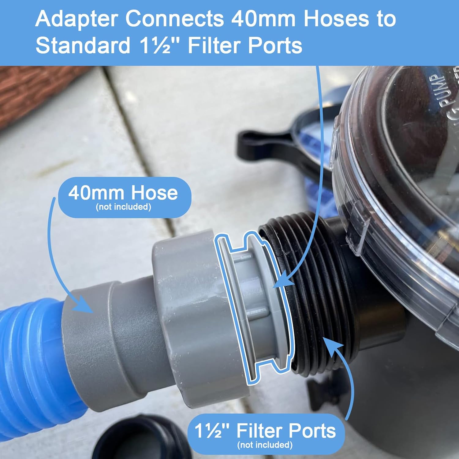 4560 Pool Hose Conversion Kit Compatible with Intex Pool Filter Pump ...