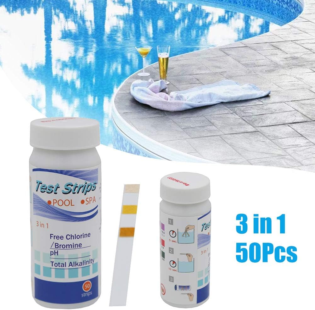100 Pcs PH Pool Tester Paper, Pool Tester Strips, Water Hardness Test ...