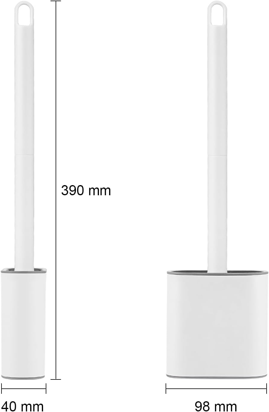 UlisemBrosse WC Silicone Plate- Brosse Toilette et Supports, Anti-goutte, Antibactérienne ...