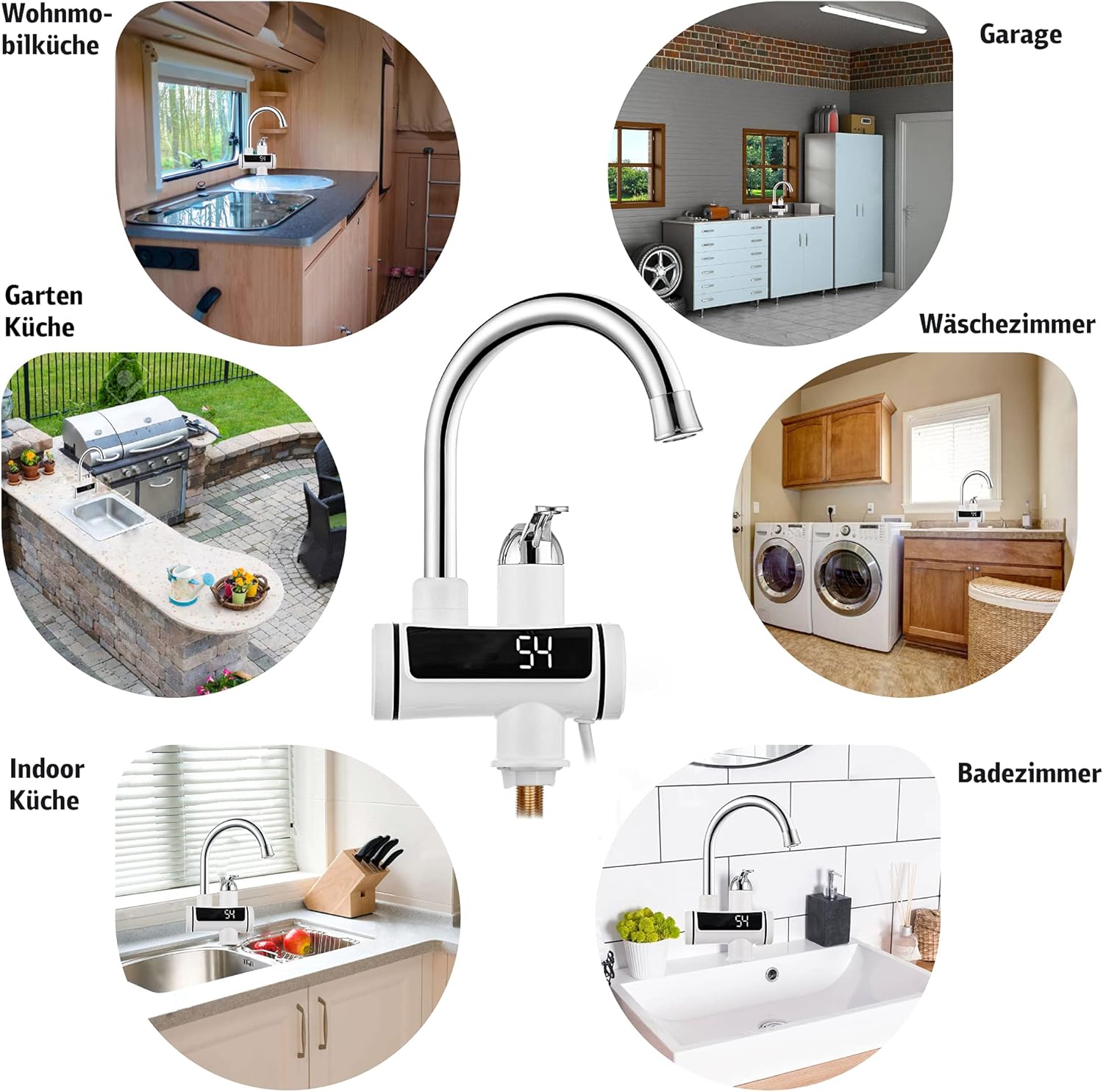 Robinet Chauffant Électrique Сhauffe-Eau 230 V pour Cuisine, Jardin ...