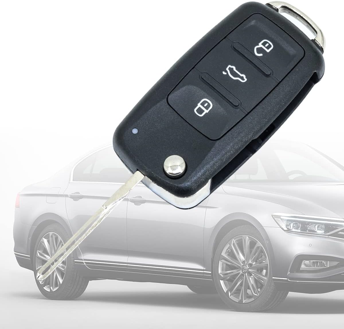 Coque de clé de Voiture Pliante de Remplacement Fob pour VW Volkswagen ...
