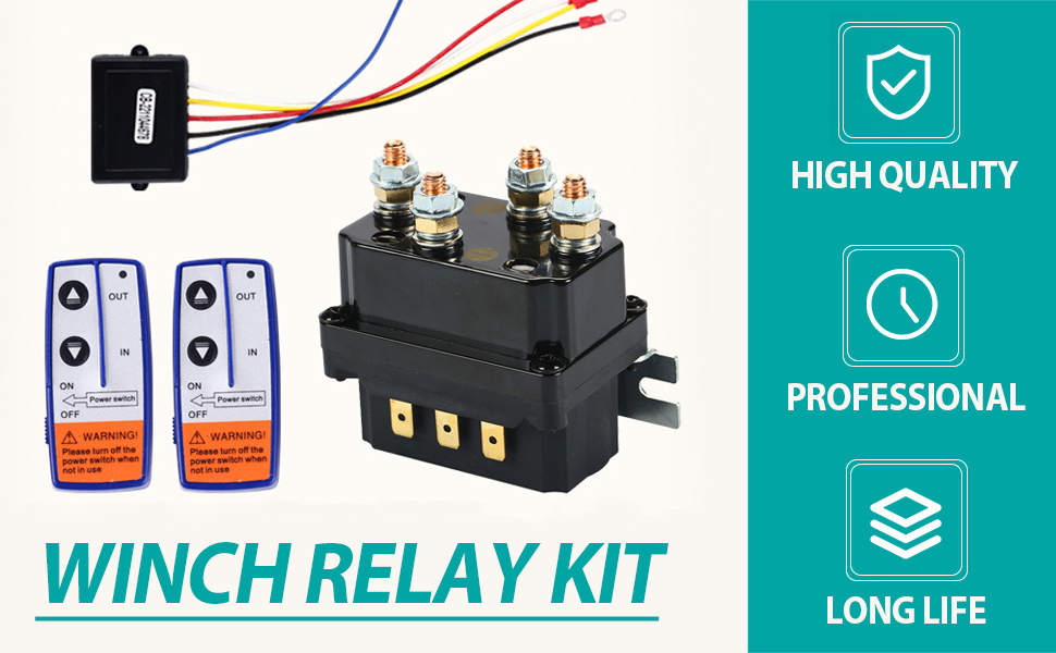 Kit de relais de treuil 12V 250A avec interrupteur de contacteur de ...