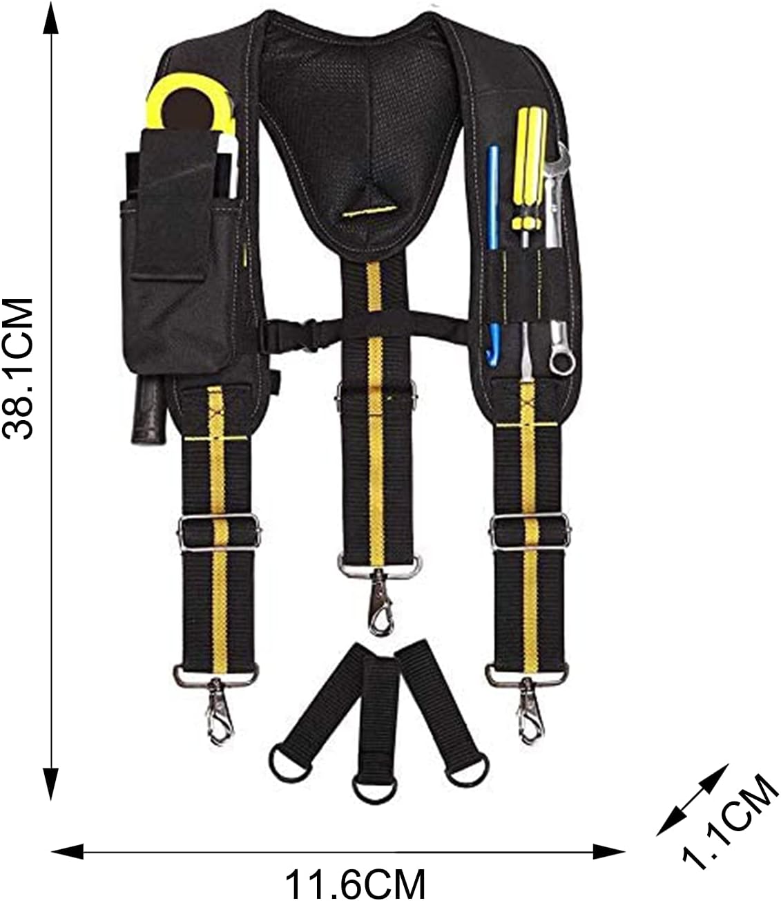 Tool Bag Belt, Y-Shaped Tool Pouch Waist Multi-Pocket Heavy Duty Tool ...