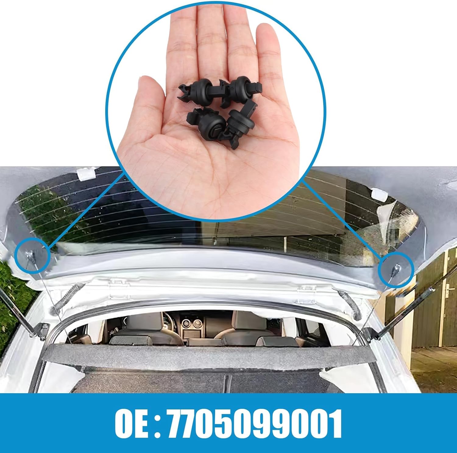 4x Clip pour étagère à colis coffre de voiture 79916JD00A, 7705099001 ...