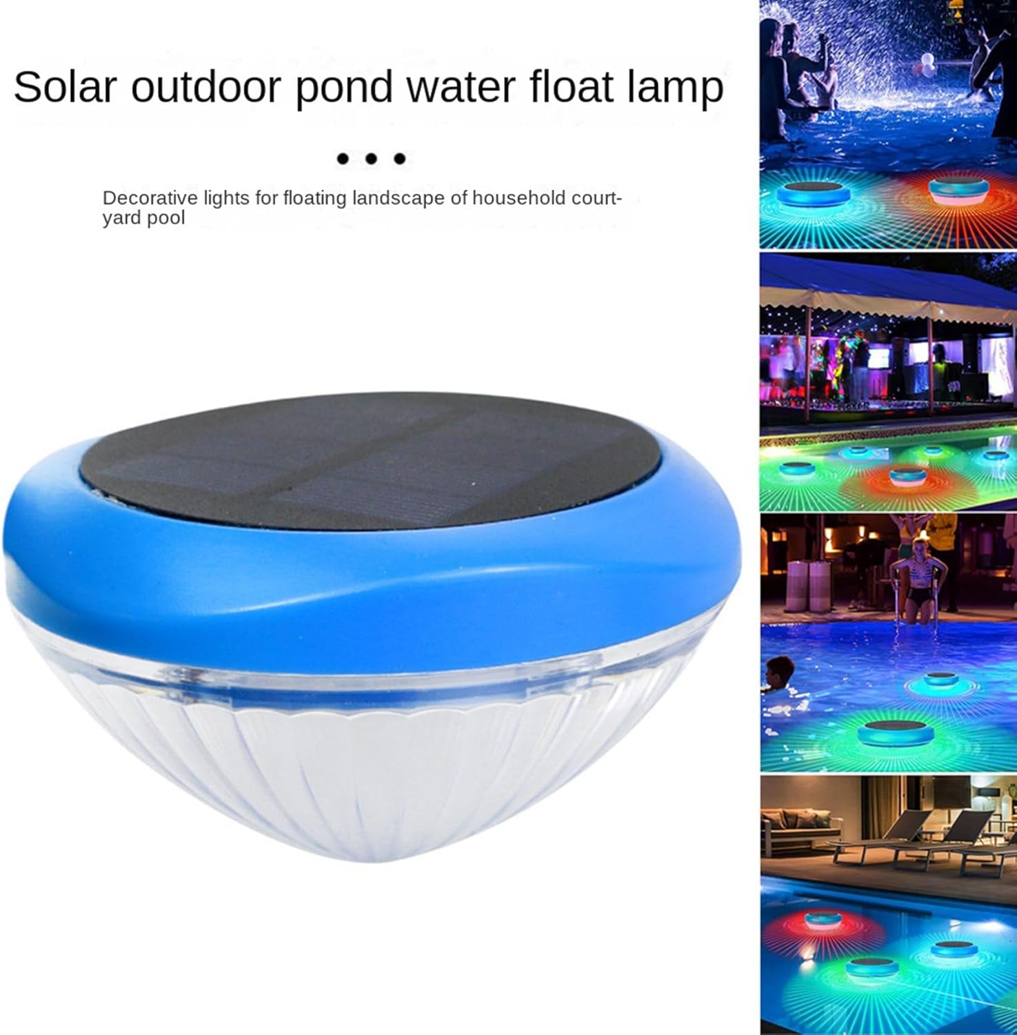 Solar Floating LED Pool Lights, Waterproof Color Changing Pool Lights ...