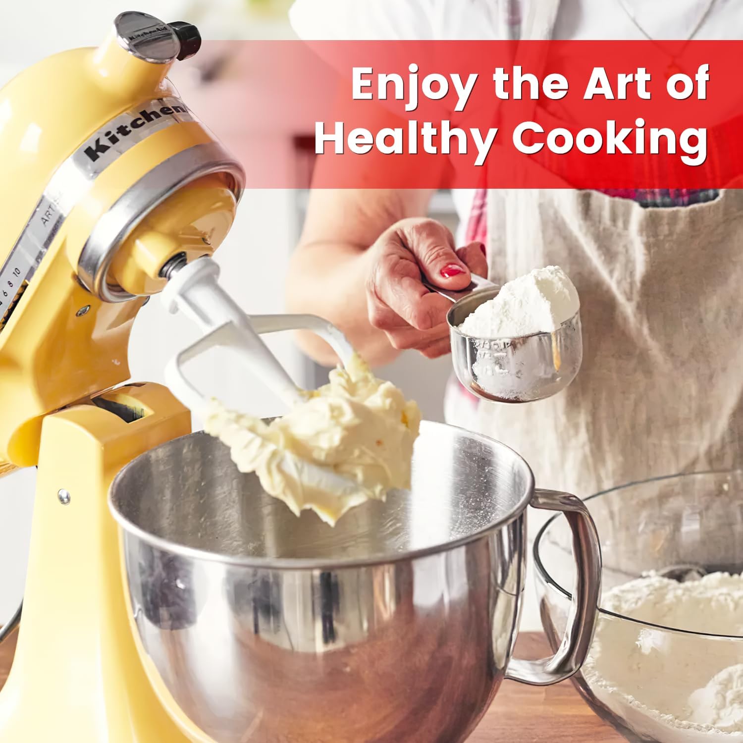 Frusta piatta K45B con rivestimento per robot da cucina KitchenAid da 4 ...