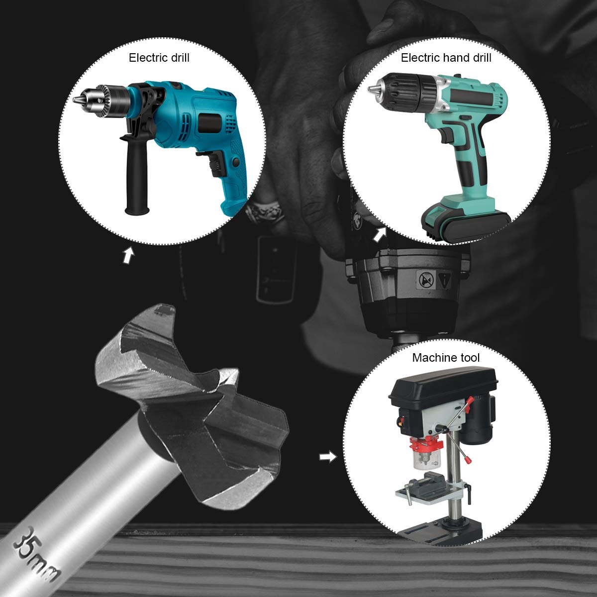 Punta da trapano per legno Ulisem, punte da trapano per uso forestale ...