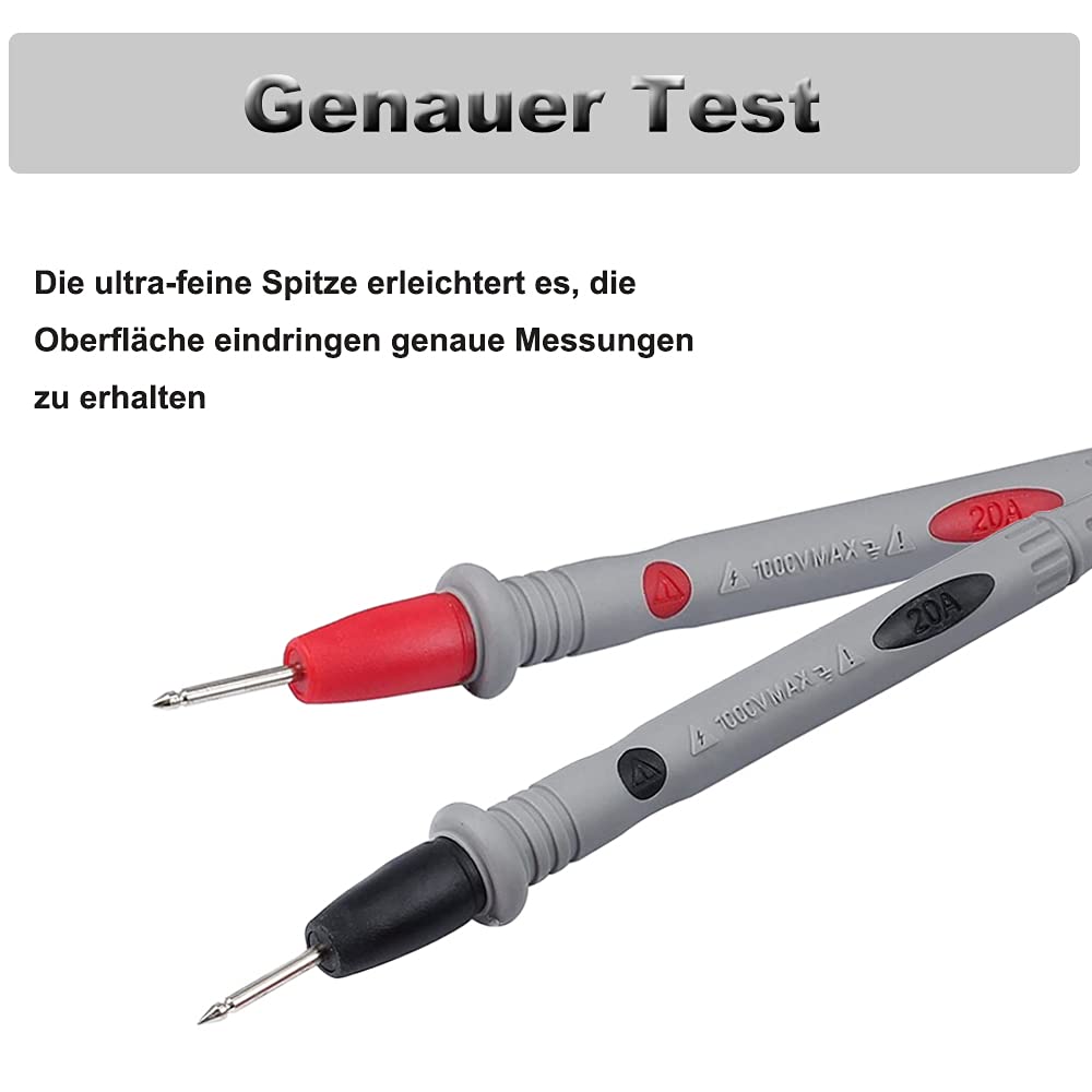 Test Lead, 1 Pair of 107cm Multimeter Cable, 1000V/20A, Black & Red MUMU