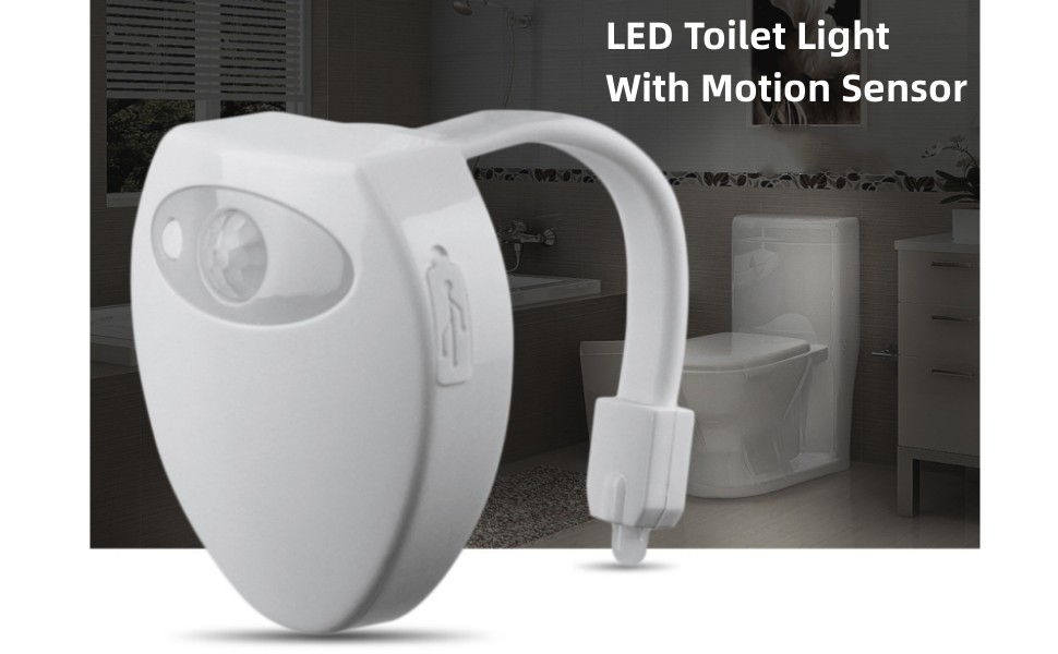 Luce per WC, luce notturna a LED ricaricabile per WC con porta USB ...