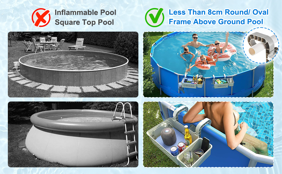 Swimming pool storage basket set includes plastic swimming pool basket ...