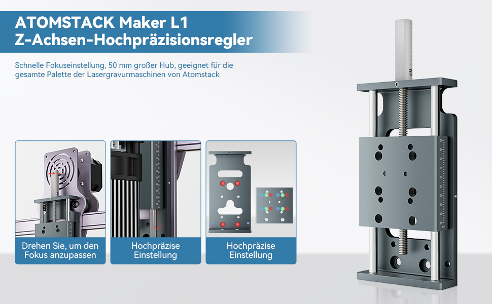 ATOMSTACK MAKER L1 Z-Achsen Schieberheber, L1 Z-axis Adjuster Geeignet ...