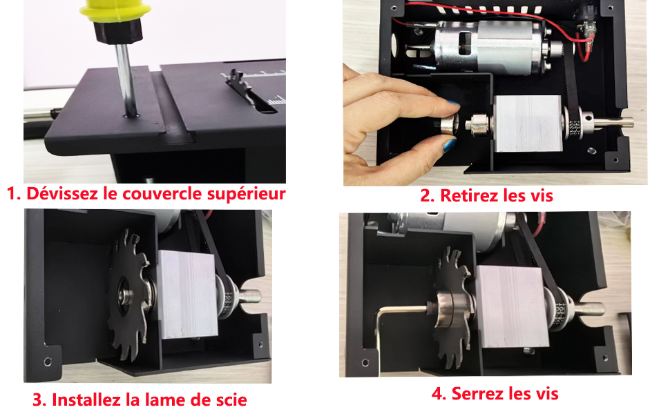 Mini scie sur table 100 W Vitesse 6000 tr/min Profondeur de coupe 16 mm ...