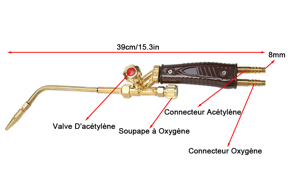 Vtizikl Chalumeau Torche de Soudage Oxi-Acétylène Oxypropane Soudeur à ...