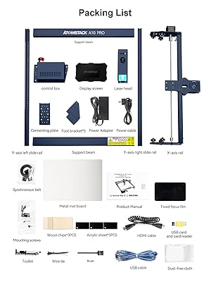 ATOMSTACK A10 PRO Machine de gravure laser, 10W découpe laser, découpe ...