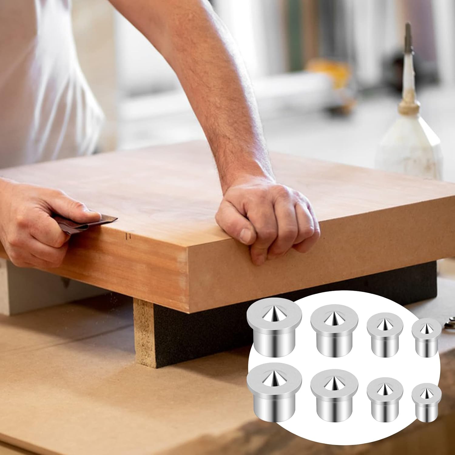 Lot de 8 pointes de centrage de chevilles en acier inoxydable 6/8/10/12 ...