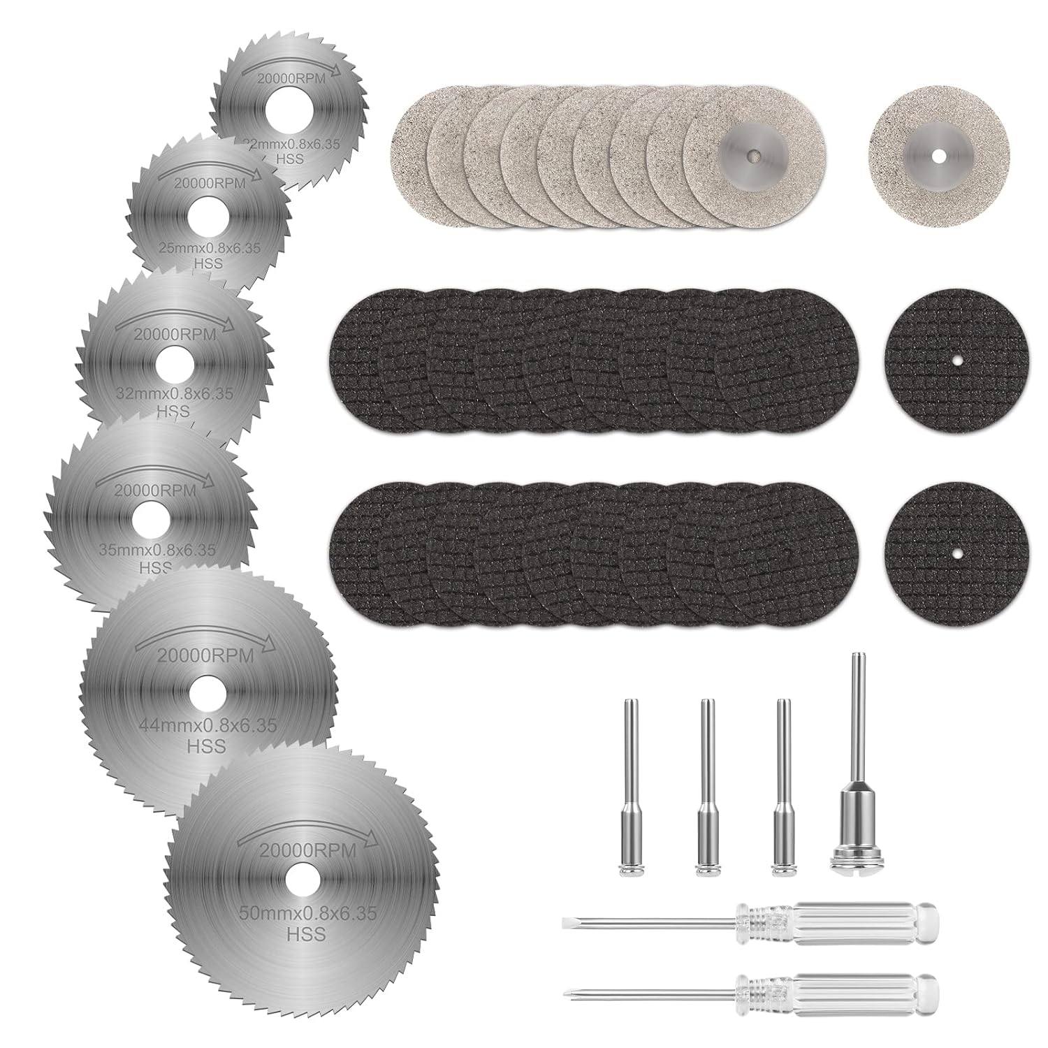 36PCS Mini Disque Diamant à Tronçonner, Disques de Coupe pour Dremel ...